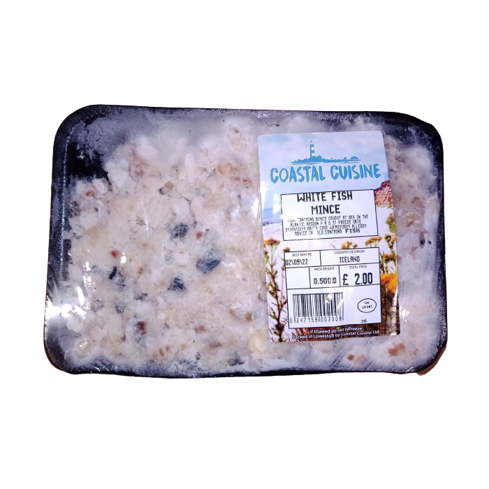Frozen White Fish Mince with bone 500g